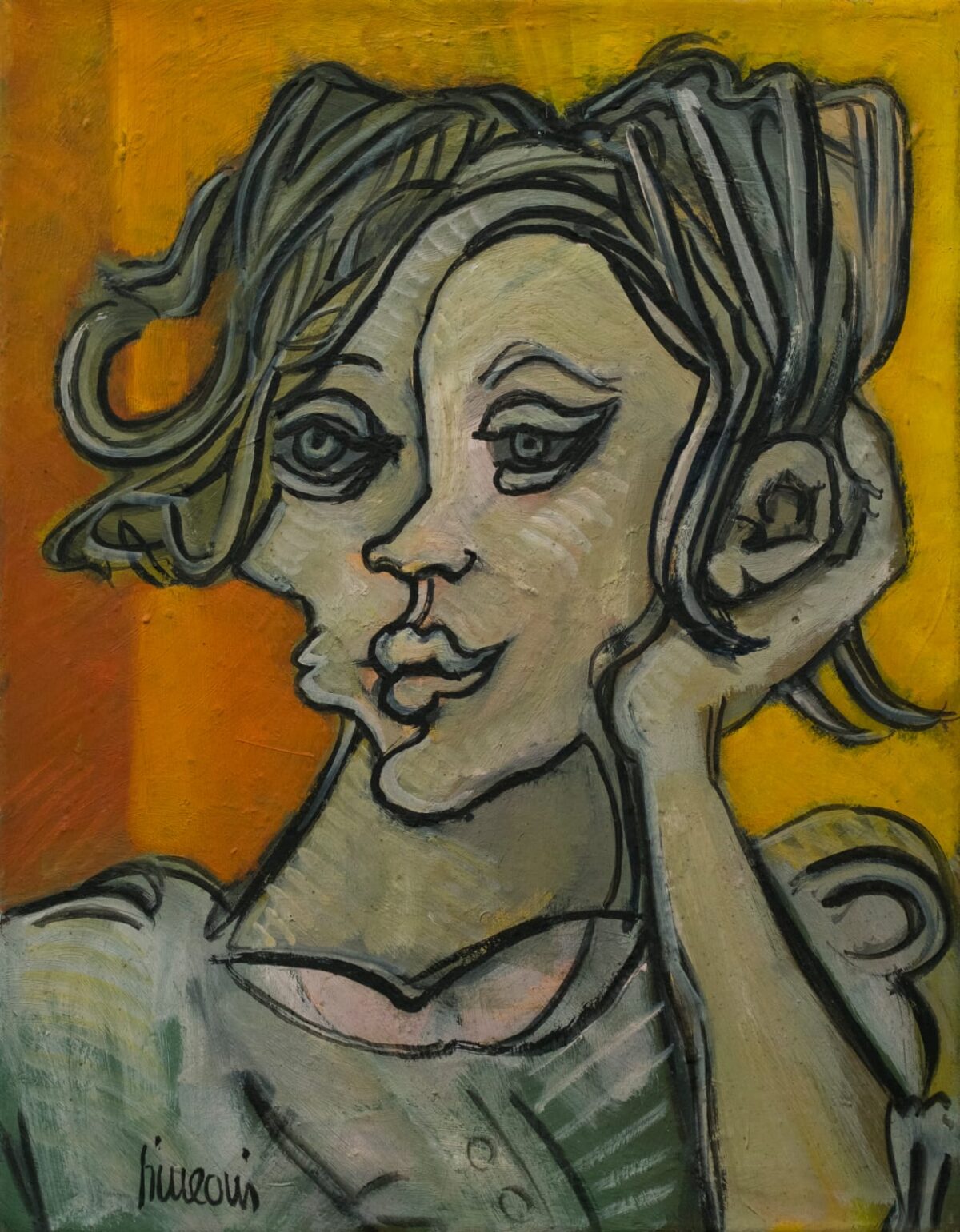 52.- BUSTO FEMMINILE DI FRONTE E PROFILO – Simeoni Corrado